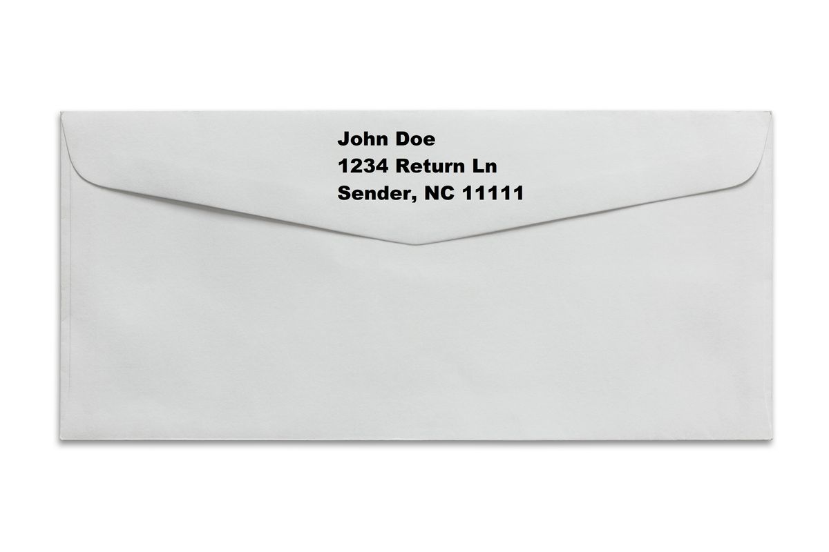 Can You Put The Return Address On The Back Of An Envelope Survival 